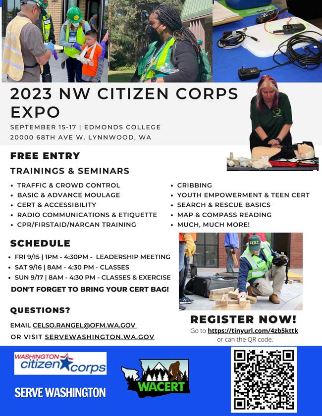 Register For The 2023 NW Citizen Corps Expo Serve Washington